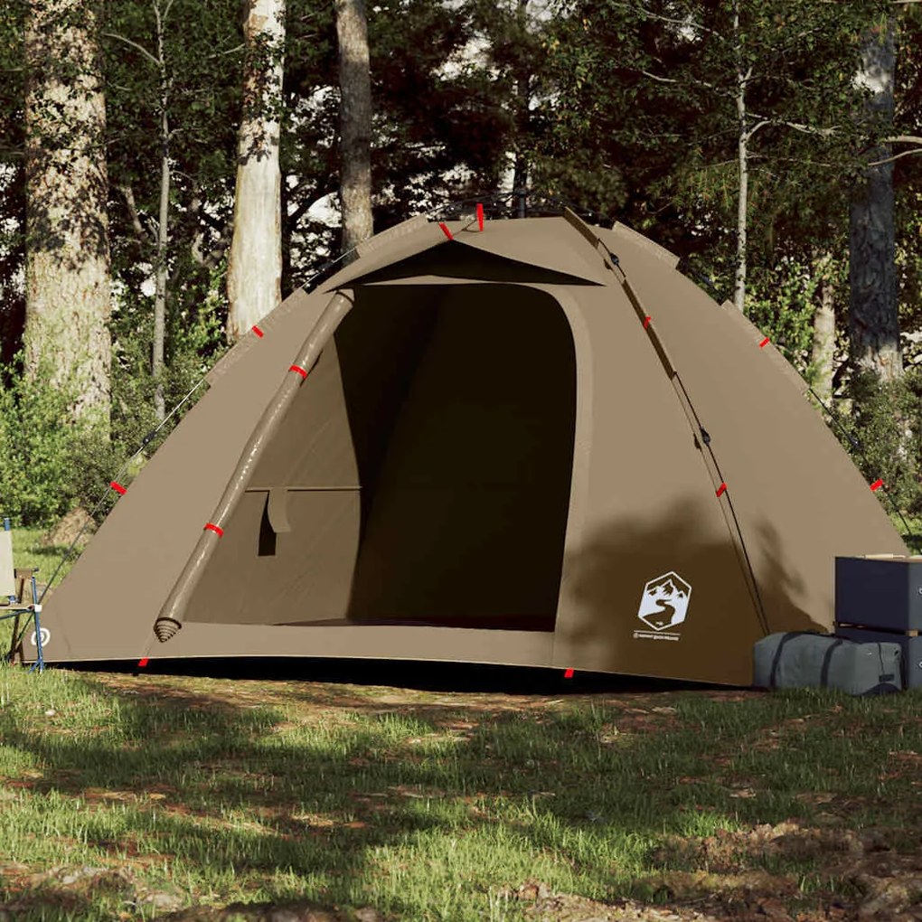 vidaXL Rybářský stan pro 4 osoby rychloupínací [4005327] Barva: Hnědá