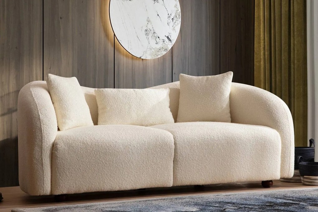 Designová sedačka Wiley 190 cm krémová