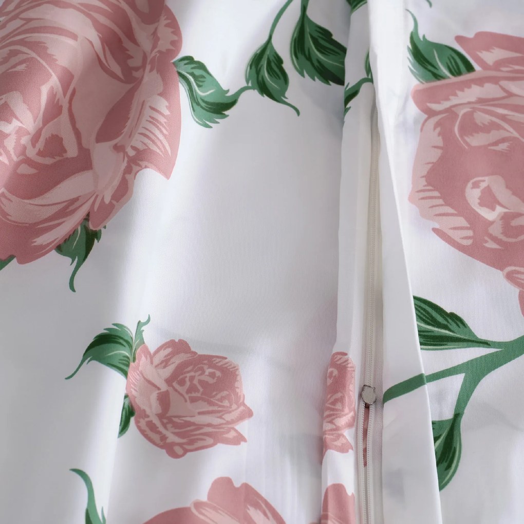 Florella Povlečení Rose Rosé Rozměr: 70x90 + 140x200 cm (zdarma povlak 40x80 cm)