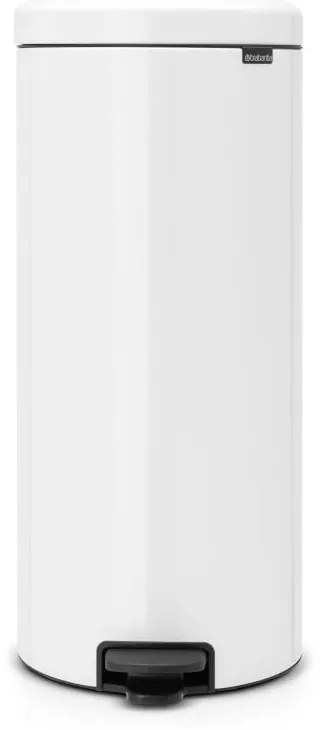 Bílý nášlapný ocelový odpadkový koš 30 l NewIcon – Brabantia
