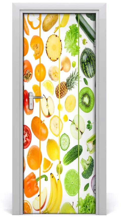 Fototapeta na dveře samolepící ovoce a zelenína 75x205 cm