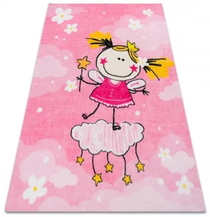 Makro Abra  Dětský koberec PLAY holčička růžový 120 x 170