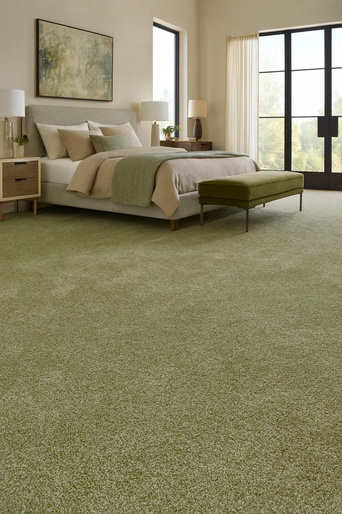 Condor Carpets, Metrážový koberec Prestige 445, na míru, šíře 4m, zelená, ab (mřížka), dětský pokoj