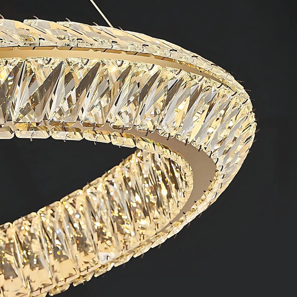 Toolight Toolight, LED stropní svítidlo 80cm, 45W, 4000K, APP1769-CP, zlatá, OSW-04347