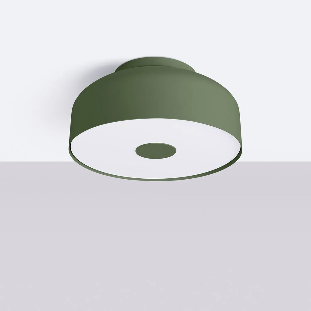Sollux Lighting Stropní svítidlo OMIQ olivově zelené