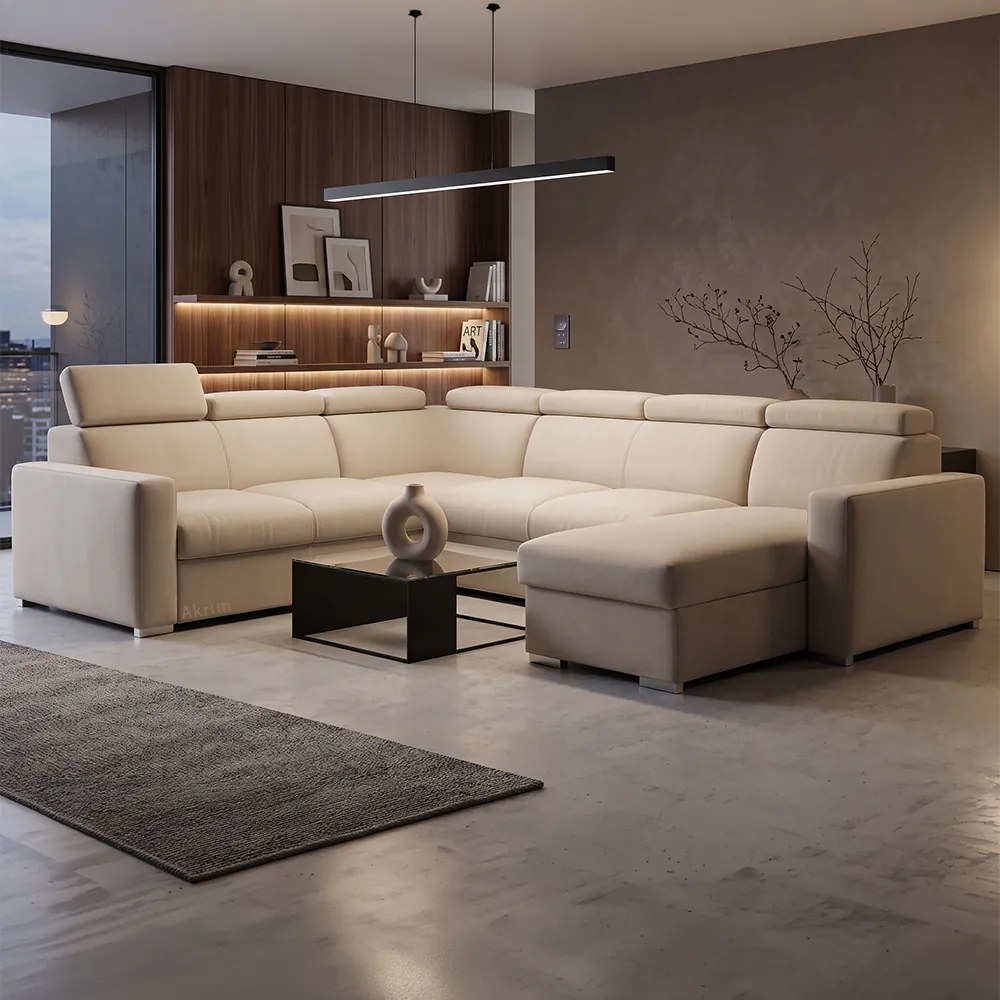 Sedací souprava PEDRO U | 250x315x170 | rozkládací + 2x úložný prostor | VÝBĚR TKANIN