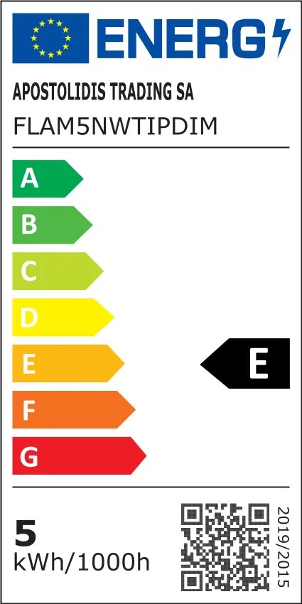 Diolamp LED Filament žárovka čirá Candle Flame C35 5W/230V/E14/4000K/690Lm/360°/Dim