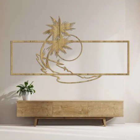 Designová dřevěná dekorace květinový ornament | SENTOP HDF0323