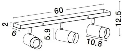 Designové stropní svítidlo Pogno 60 černé