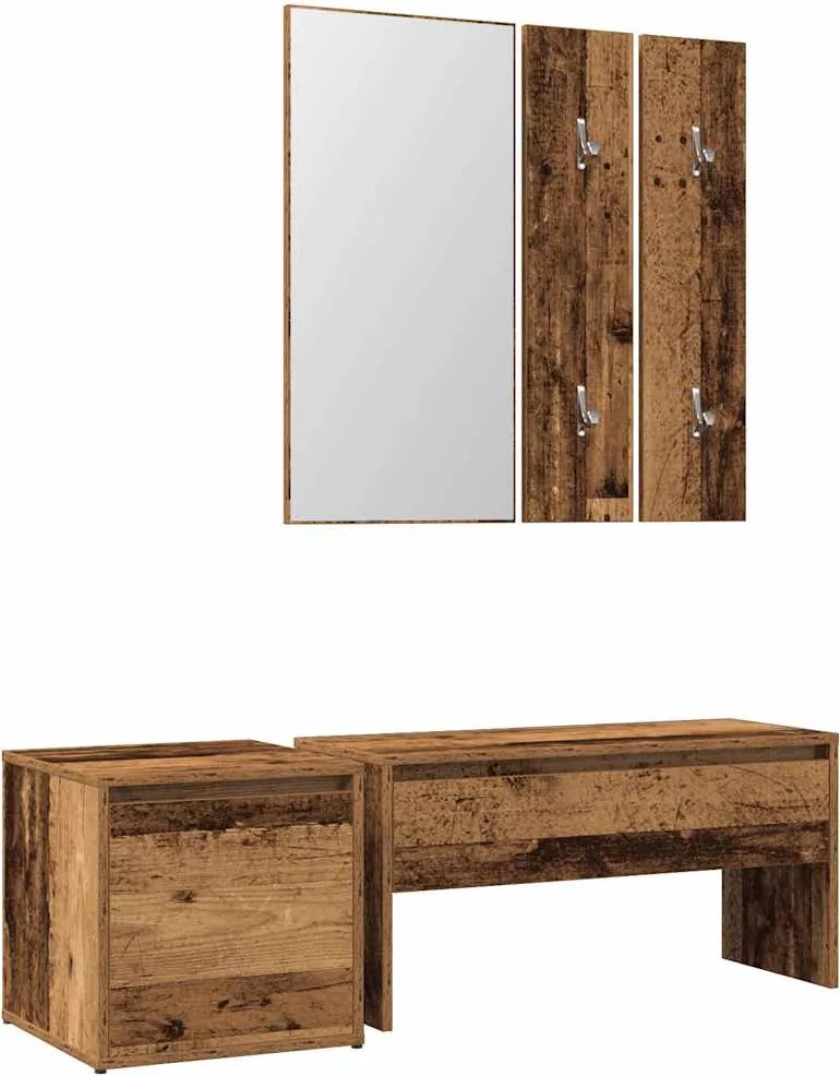Nábytek do předsíně staré dřevo kompozitní dřevo 3329171