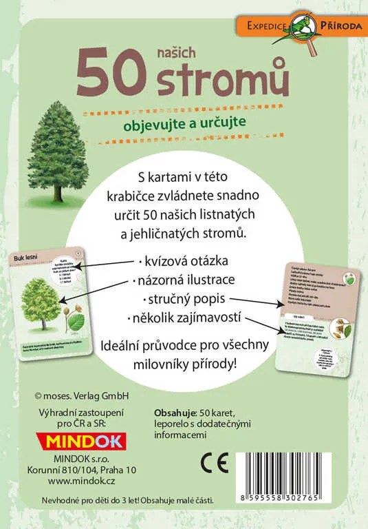 MINDOK HRA kvízová Expedice Příroda: 50 našich stromů naučná mn276