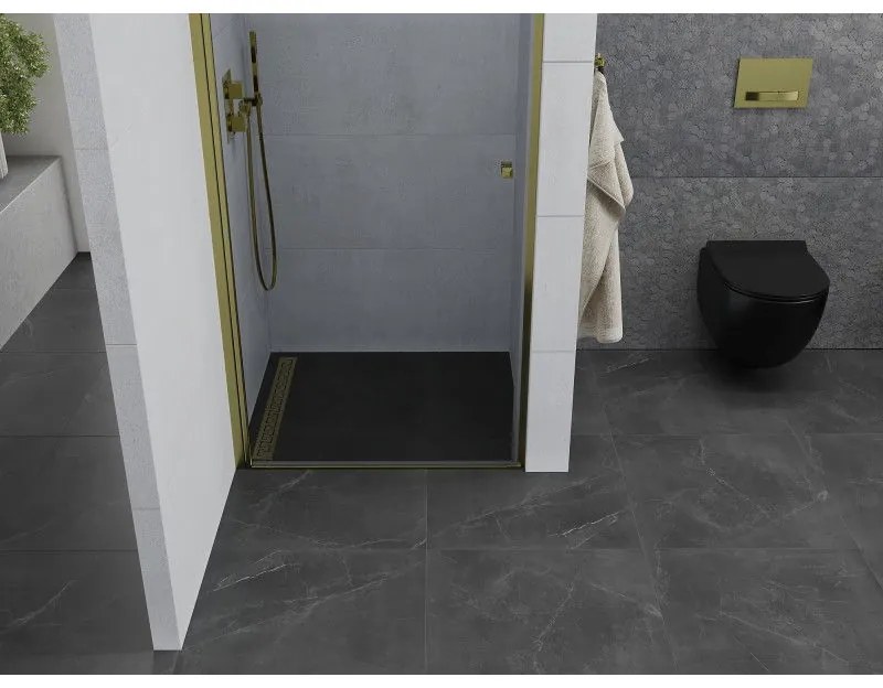 Mexen PRETORIA sprchové dveře ke sprchovému koutu 70 cm, čiré sklo/zlatá, 852-070-000-50-00