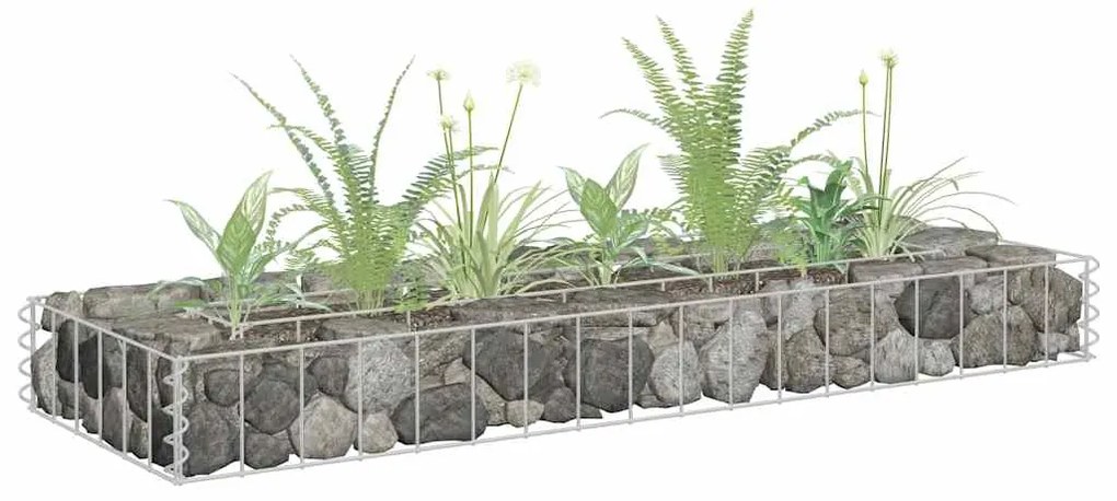 Gabionový vyvýšený záhon pozinkovaná ocel 90 x 30 x 10 cm 145628