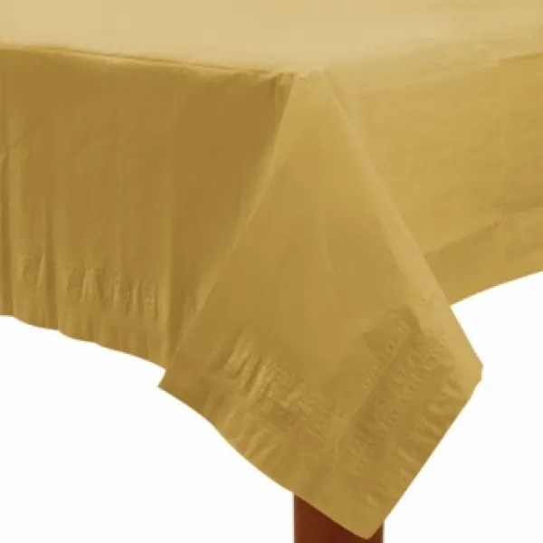 Amscan Ubrus zlatý dva v jednom - papír + PVC 137cm x 274cm
