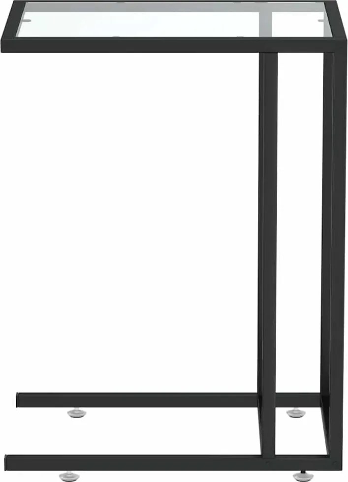 Stolek na notebook průhledný 50 x 35 x 65 cm tvrzené sklo 331649