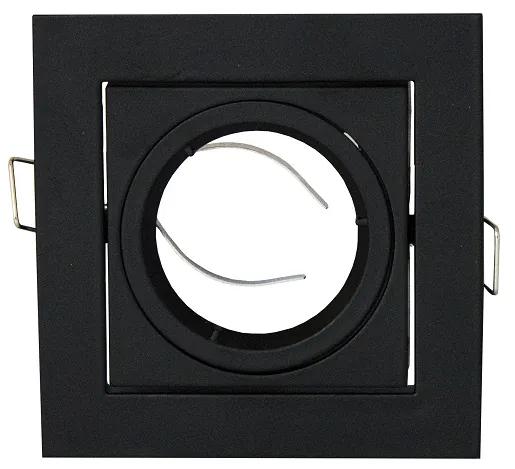 BERGE SMART Podhledové bodové svítidlo BRG70452 výklopné - hliník - čtverec - černá matná