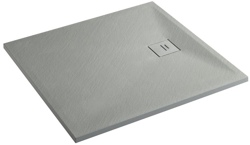 Erga Hyper, SMC sprchová vanička 100x70x2, 6 cm + sifon, šedá matná, ERG-V06-SMC-7010S-GR