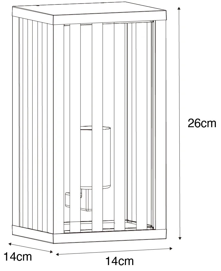 Moderní venkovní nástěnné svítidlo černé 26 cm IP44 - Dijon