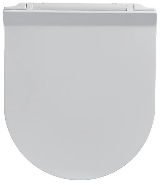 CERANO - Závěsná WC mísa Puerto, Rimless + sedátko Sedile, softclose - bílá lesklá - 35x50 cm