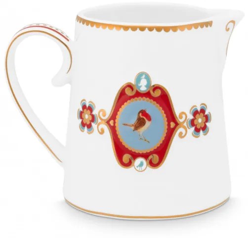Pip Studio Love Birds Medallion porcelánový džbán 900ml,bílý (střední džbán porcelánový)