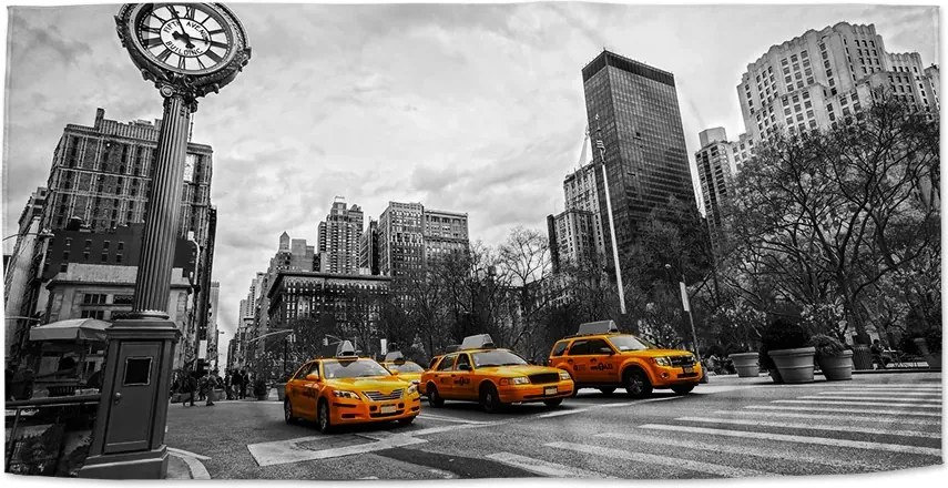 Sablio Ručník Žluté taxiky - 50x100 cm