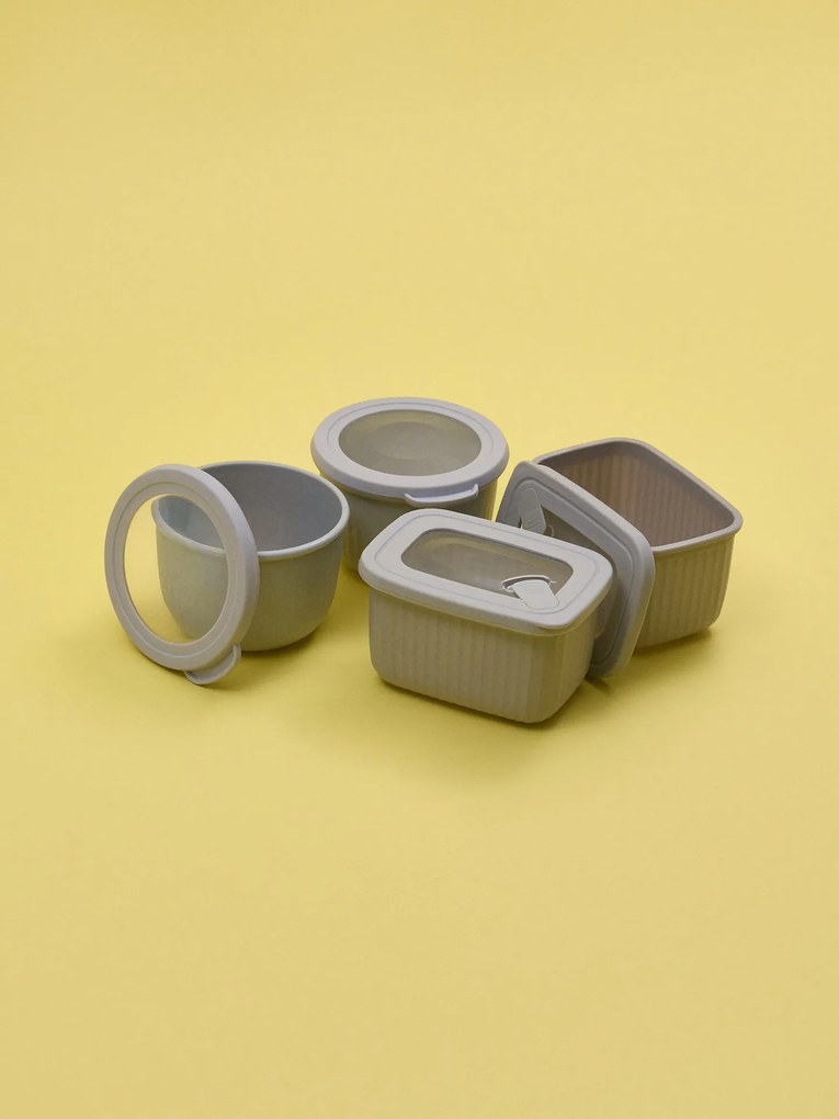 Sinsay - Nádoby na potraviny s víkem 2 pack - šedá