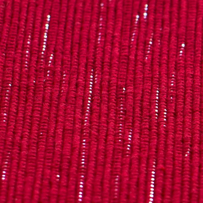 SCANquilt prostírání RIB uni s lurexem červenostříbrná prostírání cca 30 x 45 cm