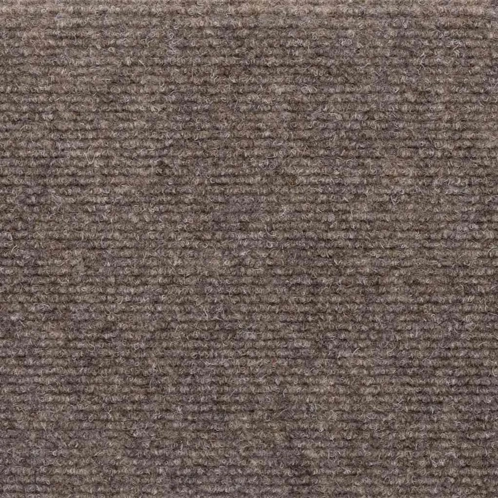 Schodové rohože samolepicí 15 ks 65 x 21 x 4 cm béžové s obdélníkovým okrajem 326190