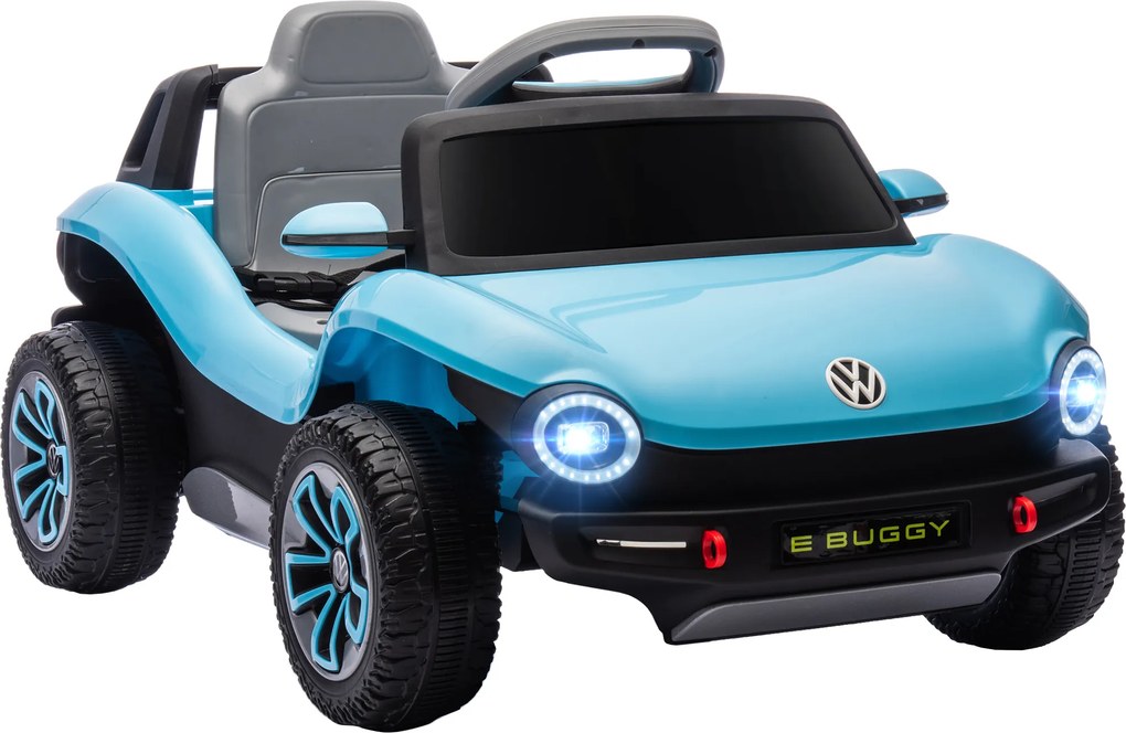 AIYAPLAY Dětské elektrické auto od 3 let Volkswagen E-Buggy 12V s 2,4G dálkovým ovládáním, modrá