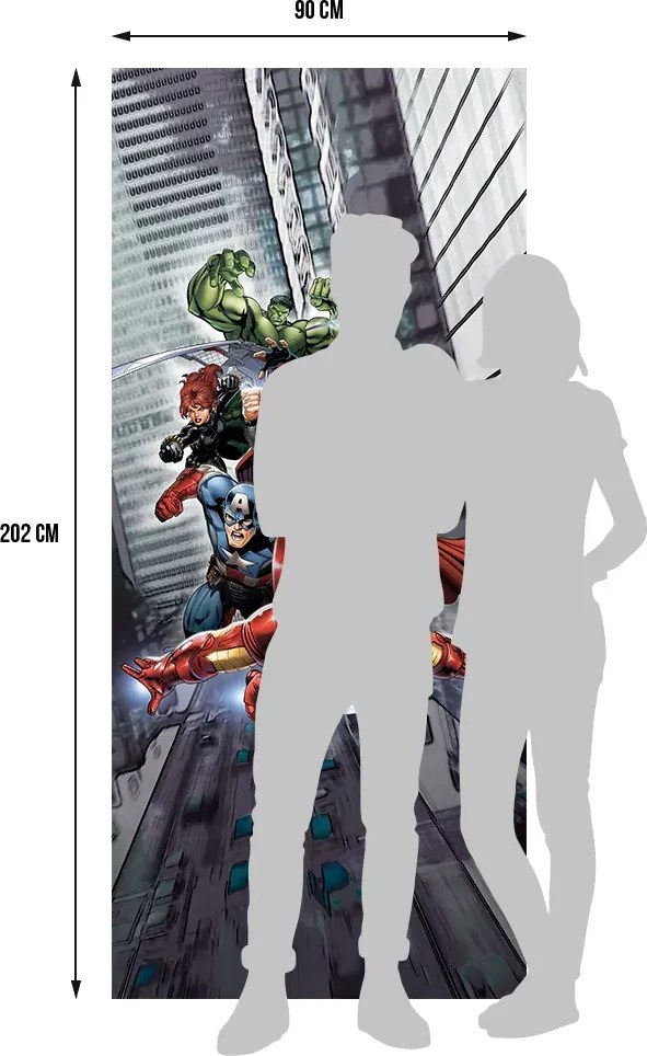Dětská vliesová fototapeta na zed' Marvel Avengers, Disney | 90 x 202 cm | DFTDNV 5491