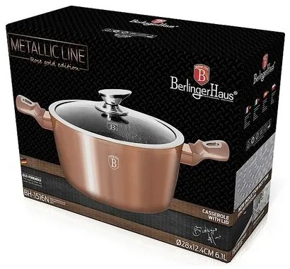 Berlinger Haus Kastrol Rosegold Metallic Line, 28 cm