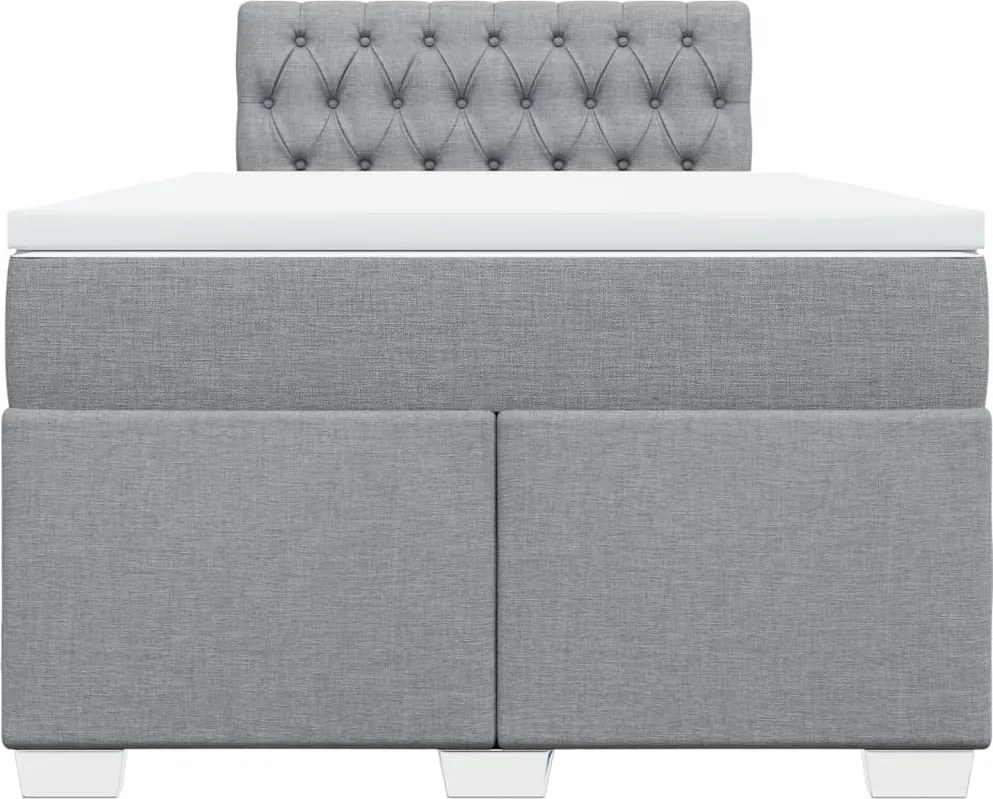 Box spring postel s matrací světle šedá 120 x 200 cm textil 3285862