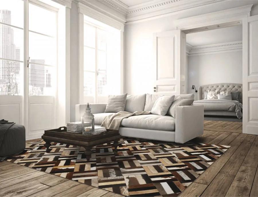 Tempo Kondela Luxusní koberec, pravá kůže, 170x240, KŮŽE TYP 2
