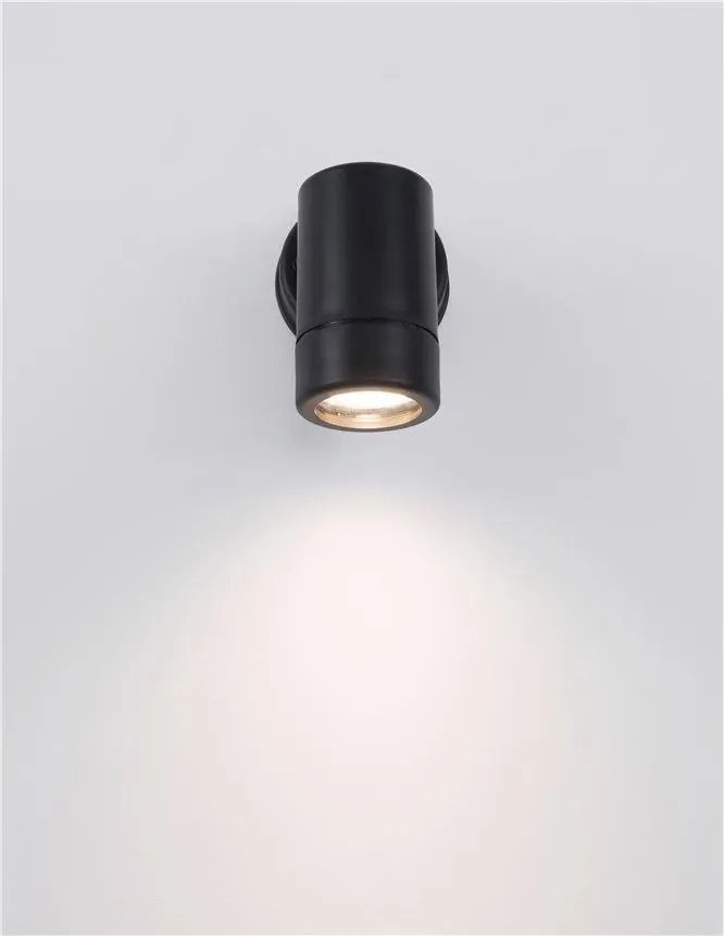 NV 9010602 Venkovní nástěnné svítidlo LIMBIO černý ABS skleněný difuzor GU10 1x7W bez žárovky IP44 světlo dolů - NOVA LUCE