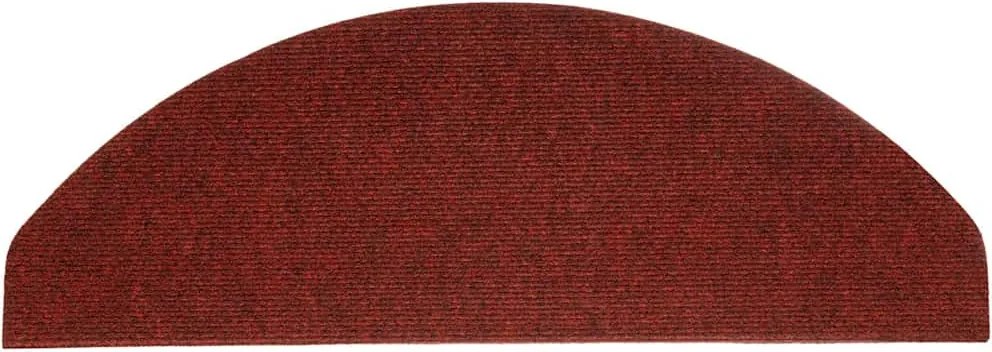 Samolepicí nášlapy na schody 15 ks 65x22,5x3,5 cm červené 136398