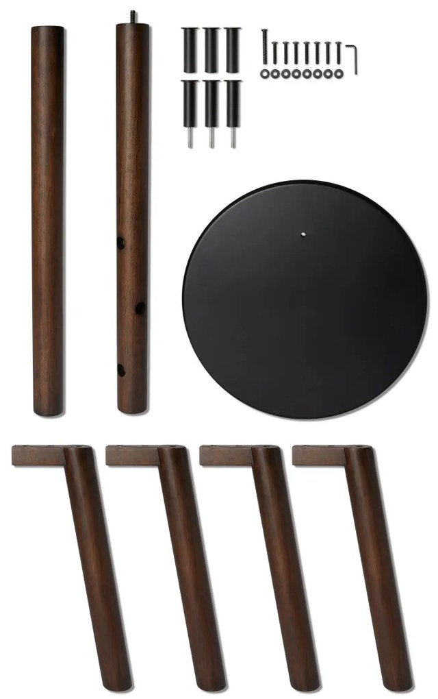 Umbra Pillar Stool tmavě hnědý