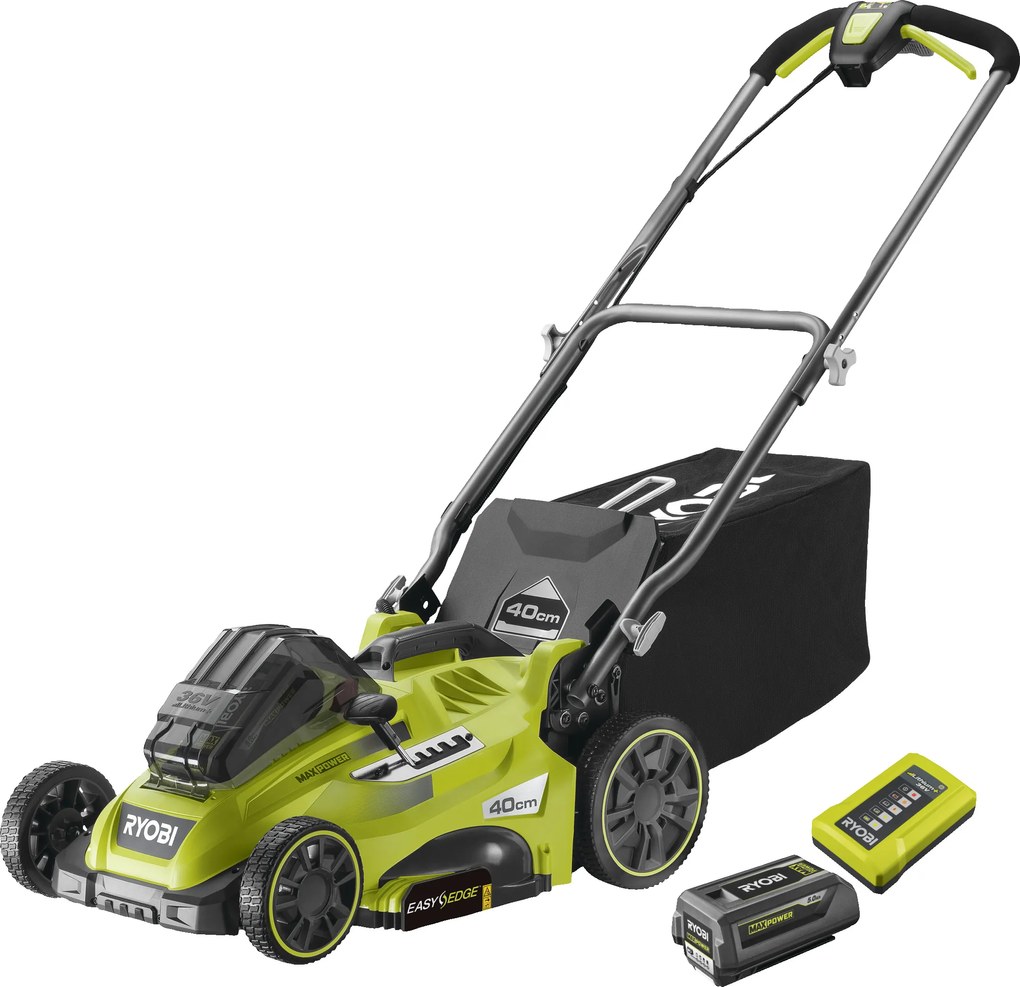Ryobi RLM36X41H50PG 36V bezuhlíková sekačka na trávu s Power Assist šířka záběru 40cm