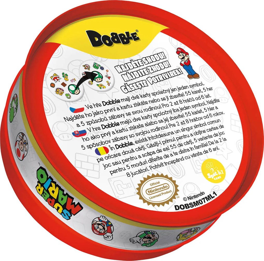 ASMODEE Hra postřehová Dobble Super Mario *SPOLEČENSKÉ HRY asdobsm07cs