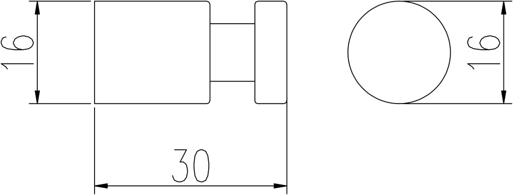 Slezák - RAV Věšáček 30 mm - 2 ks COLORADO - COA0103/30ZRL, Růžové zlato lesk