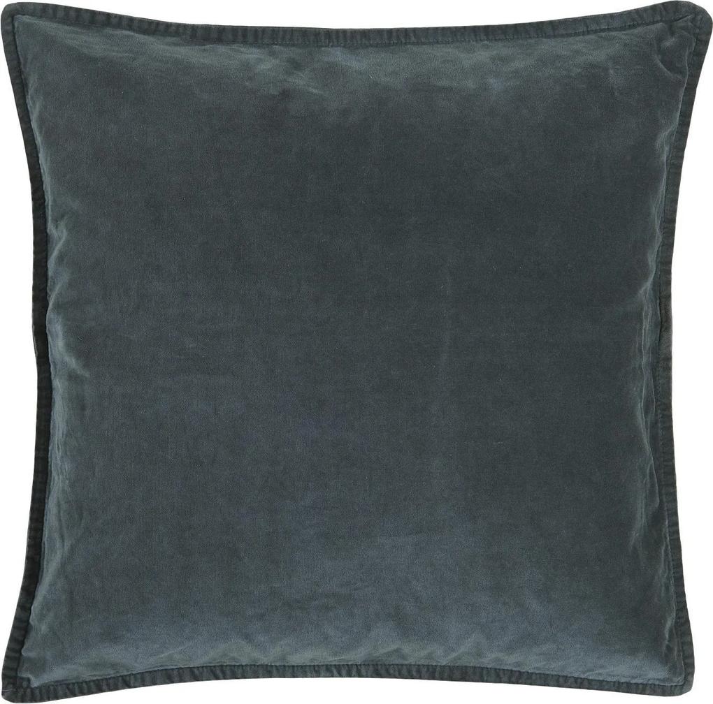 IB LAURSEN Sametový povlak na polštář Historical Blue 52x52cm, modrá barva, textil