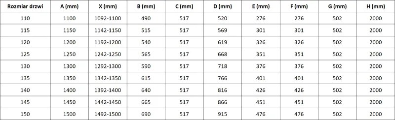 Mexen Lunar-F, pravé sklápěcí sprchové dveře 110 cm, 8mm čiré sklo, zlatý matný profil, 836S-110-050-55-00-P