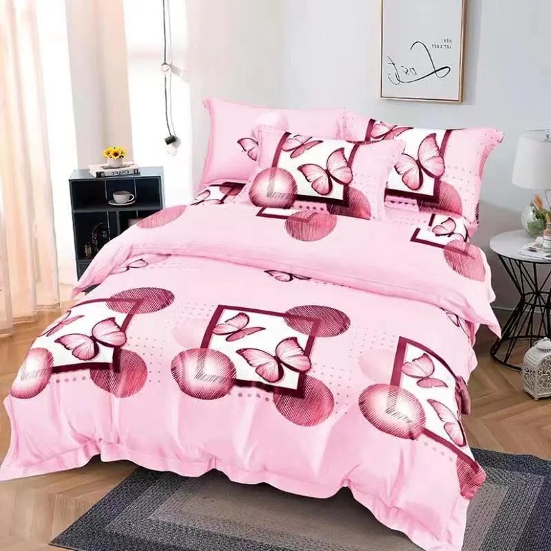 Francouzské bavlněné povlečení luxus pink Butterfly