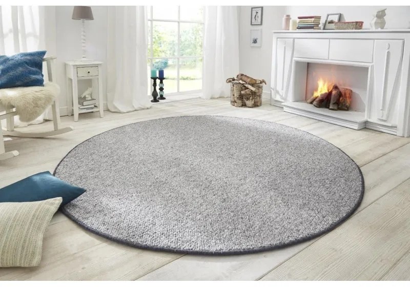 BT Carpet, Kusový koberec Wolly 102840 kruh, 200x200 (průměr) kruh, šedá, ložnice