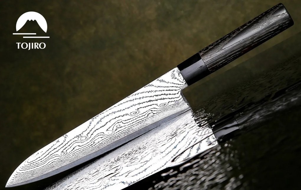 TOJIRO SHIPPU BLACK JAPONSKÝ ŠÉFKUCHAŘSKÝ NŮŽ 240 MM (FD-1595)