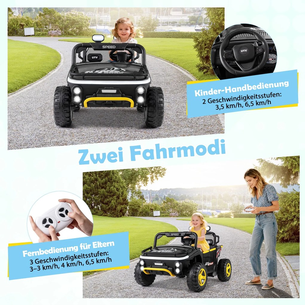 Costway 24 V dětské elektrické vozidlo 2-sedadlové elektrické