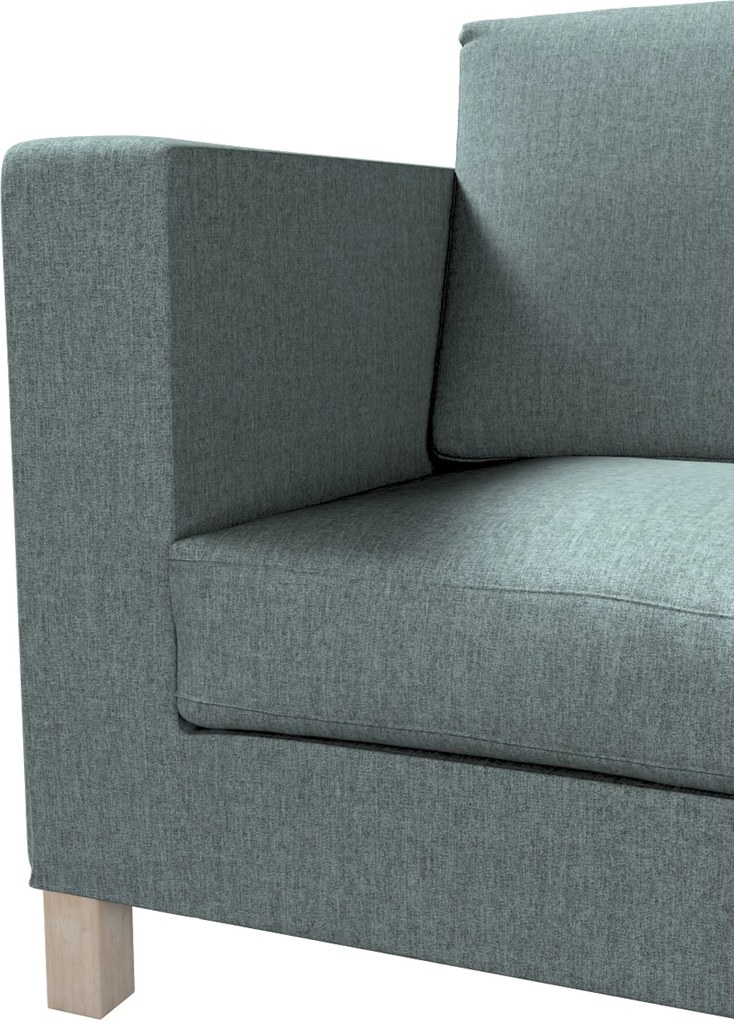 Potah na pohovku IKEA Karlanda 3-místná nerozkládací, krátký barva modrá látka pletený vzor