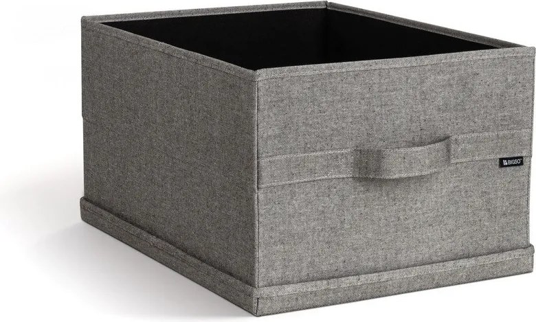 Šedý látkový úložný box s víkem 36x46x25 cm Soft Storage Large – Bigso