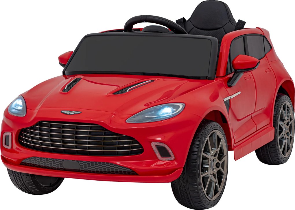 Ramiz Elektrické autíčko Aston Martin DBX pro děti červené + dálkové ovládání + EVA kola + pásy + plynulý start + audio LED
