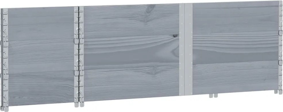 Zahradní truhlík šedý 150 x 50 cm masivní borové dřevo 3295437