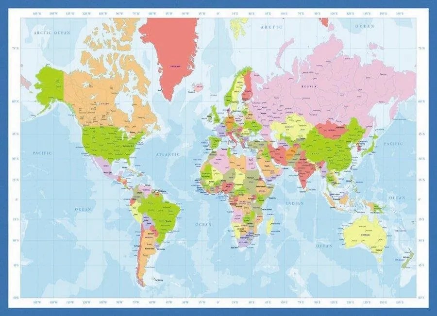 Puzzle puzzle mapa světa 1000 dílků